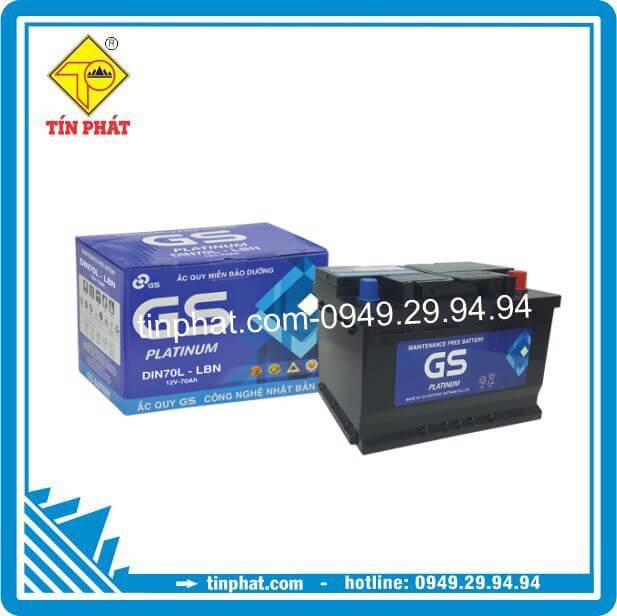 Ắc Quy GS DIN45L - LBN (12V-45AH) - Cửa hàng Tín Phát